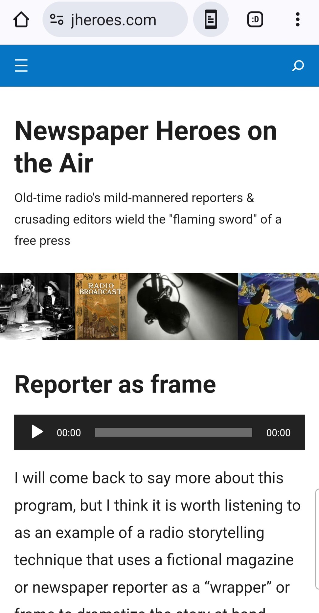 Newspaper Heroes on the Air | Old-time radio's mild-mannered reporters ...