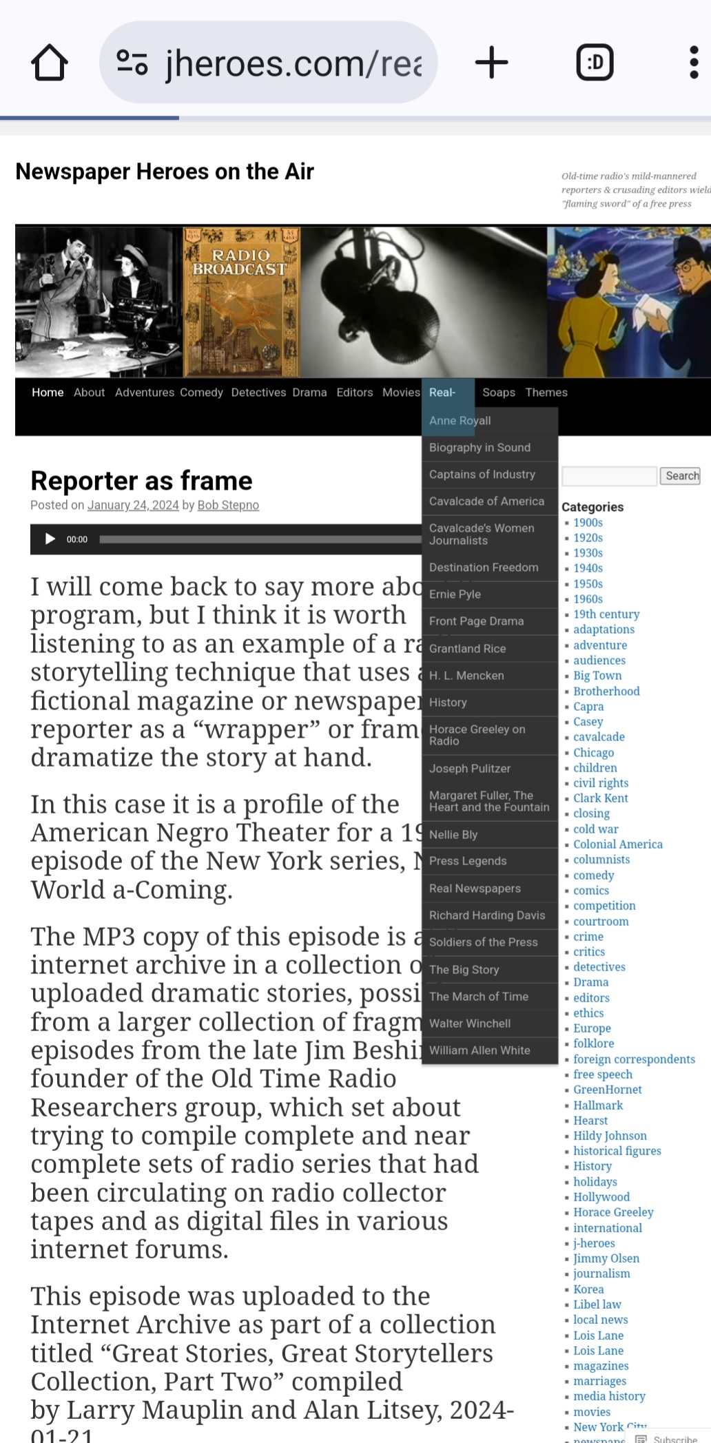 Newspaper Heroes on the Air | Old-time radio's mild-mannered reporters ...
